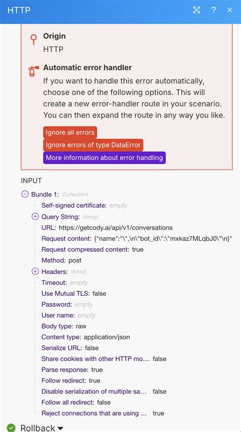 Error 422 Unprocessable Entity Many Chat Integration How To Make