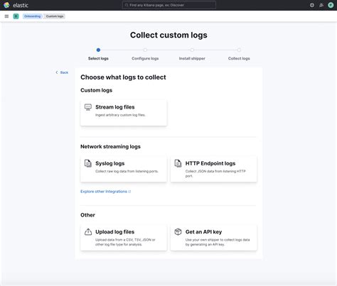 Logs Onboarding Log Type Selection Page · Issue 154941 · Elastickibana · Github