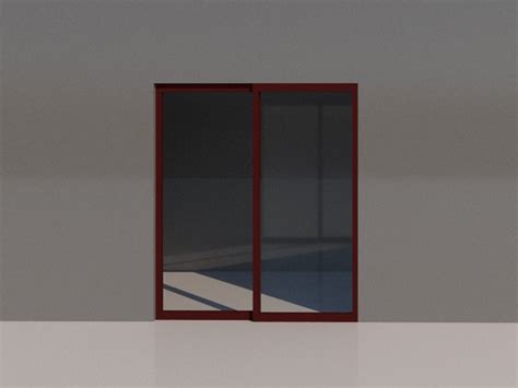 Puerta De Vidrio Con Armazón De Aluminio 4 Hojas Para Revit