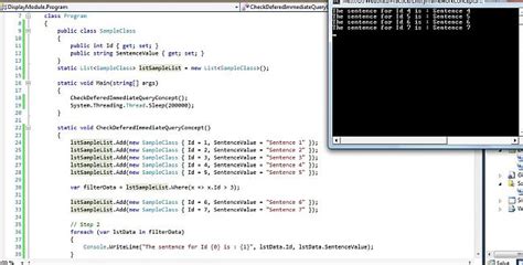 Deferred Query Vs Immediate Query Execution In Linq