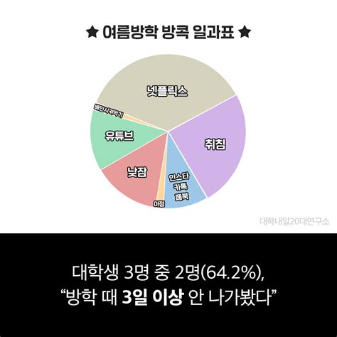대학내일20대연구소 대학생 3명 중 2명이 여름방학 때 해본 이색경험은