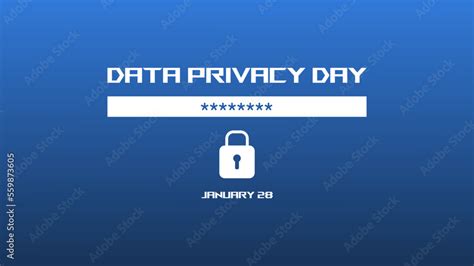 Data Privacy Day Hidden Lock Password Template For Poster Cover Web Social Media Stock