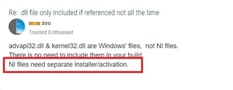 Dll File Only Included If Referenced Not All The Time Ni Community