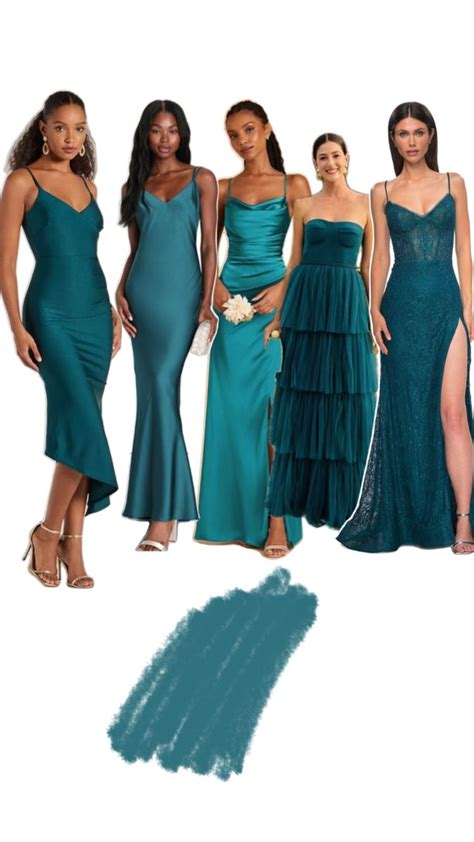 Breannas Color Teal Bridesmaid Dresses Dark Teal Bridesmaid Dresses