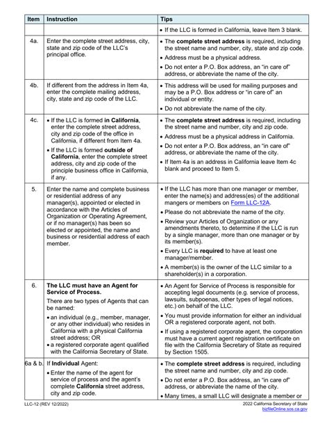 Form Llc 12 Download Fillable Pdf Or Fill Online Statement Of Information Limited Liability