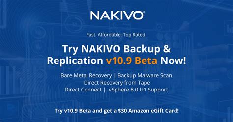 Join The Nakivo Backup And Replication V109 Beta Program Announcements