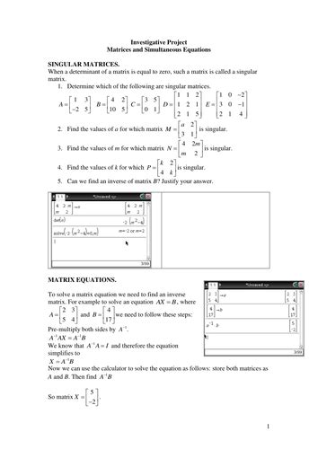 Igcse Further Maths Matrix Transformations By Drfrostmaths Teaching Resources Tes