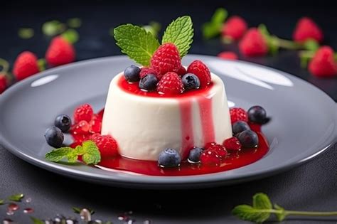 Premium Ai Image Indulge In Heavenly Delights A Delectable Panna Cotta Composition For An