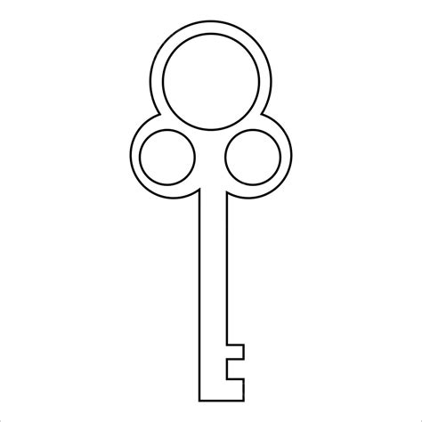 Vintage Key Isolated On White Unlock Isolated Vector Vector Unlock Isolated Vector Png And