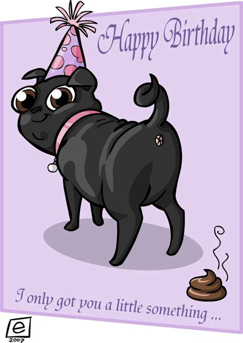 Birthday Pug By E4animation On Deviantart Birthday Pug Happy