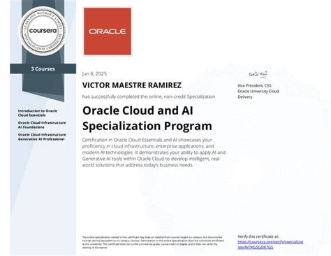 Oracle Cloud And Ai Specialization Program Pdf