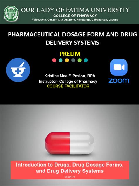 Introduction To Drugs Drug Dosage Forms And Drug Delivery Systems 1 Pdf Food And Drug