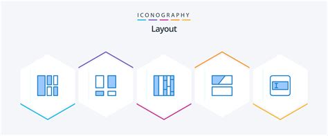 Layout 25 Blue Icon Pack Including Layout Layout Form Image 19655476 Vector Art At Vecteezy