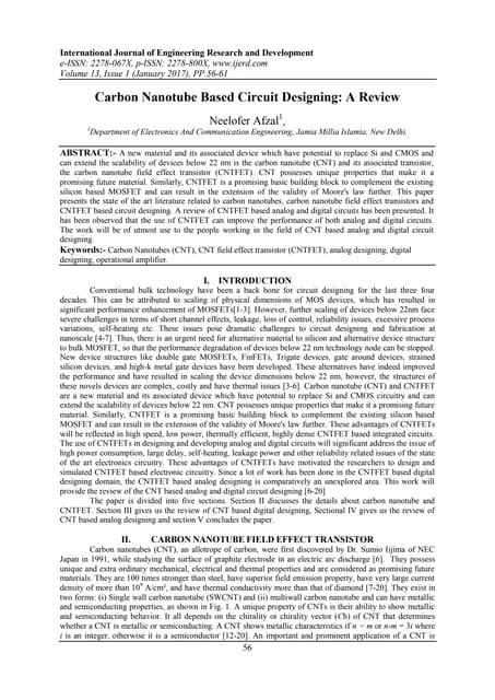 Carbon Nanotube Based Field Effect Transistor Pptx