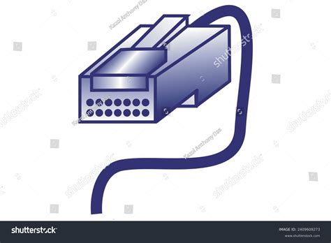 Monitor Connecting Cable Vector Chords Computer Stock Vector Royalty