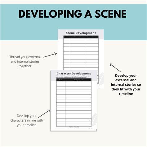 Create A Scene Template Plotting Scenes Template Developing Scene Timelines Template Writing