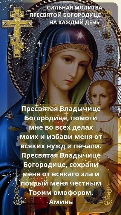 🙏Молитва Пресвятой Богородице на каждый день ️ Счастье | Ежедневная ...