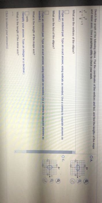 Solved Sketch The Graph Of The Following Ellipse Plot The