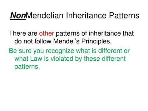PPT Non Mendelian Inheritance Patterns PowerPoint Presentation Free