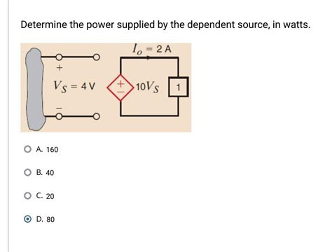 Solved Determine The Power Supplied By The Dependent Source Chegg Com