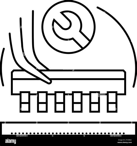 Electronic Assembly Electronics Line Icon Vector Illustration Stock