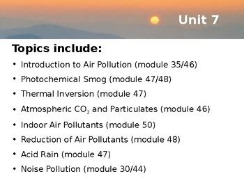 AP Environmental Science Unit 7 By Tina Qin TPT