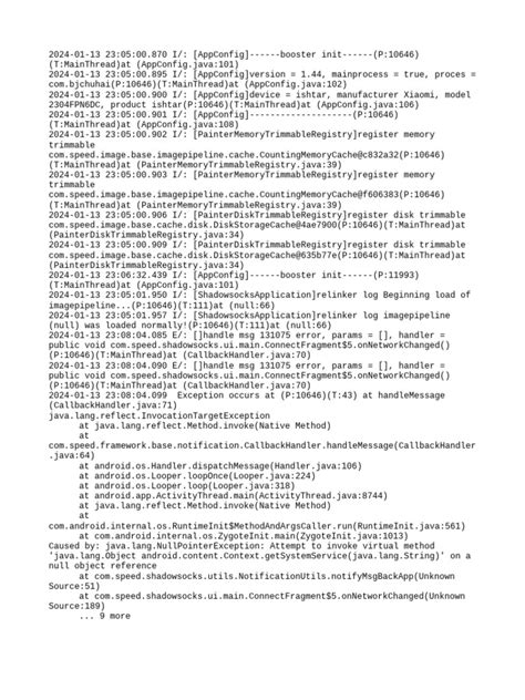 Logs Pdf Java Programming Language Operating System Technology