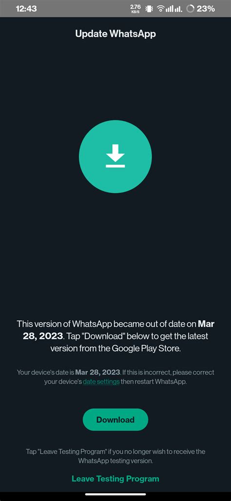 Whatsapp Beta Update Error Rwhatsapp