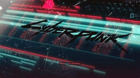 Press To Continue Cyberpunk 2077 Interface In Game