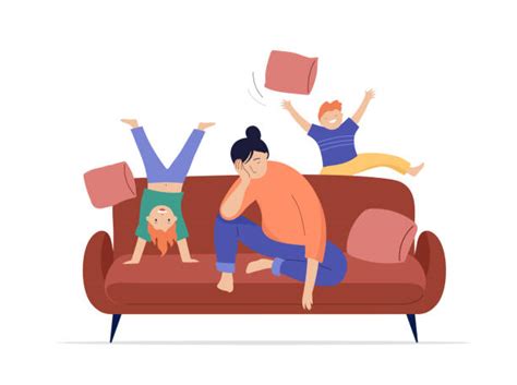 3 500 Stressed Mother Stock Illustrations Royalty Free Vector