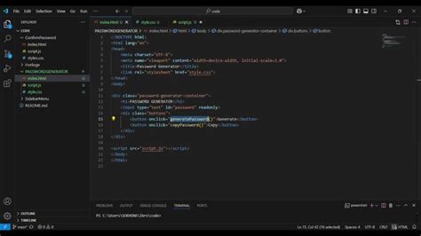 Générateur Mot De Passe Avec Html Css Et Javascript Youtube