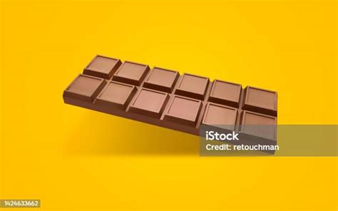 오렌지색 배경에 고립 된 밀크 초콜릿 바의 큐브 3d 렌더링 초콜릿에 대한 스톡 사진 및 기타 이미지 초콜릿 3차원 형태