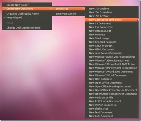 How To Add Templates In Ubuntu Context Menu Tip