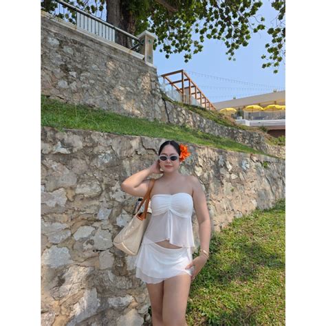สีขาวของจริงรูปสุดท้ายนะคะ Rosy Set เซท 3 ชิ้น ใครที่เป็นสาวเทสไอจี