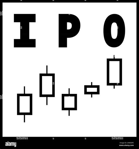 Icon Representing Ipo With Candlestick Charts Stock Vector Image