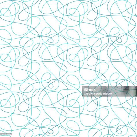 얇은 파란색 선이 있는 매끄러운 벡터 배경 텍스처 흰색 배경에 스트로크 곡선 패턴 곡선에 대한 스톡 벡터 아트 및 기타 이미지 곡선 그래픽 프린트 낙서 드로잉