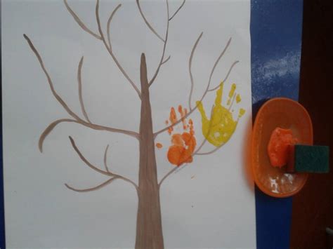 «Осеннее дерево Нетрадиционное рисование в первой младшей группе 15 фото Воспитателям