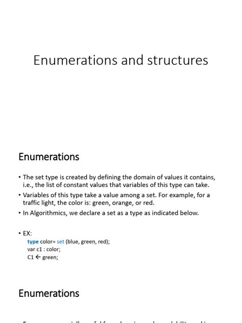 Chapter 5 Enumerations And Structures Pdf Software Development Mathematical Logic