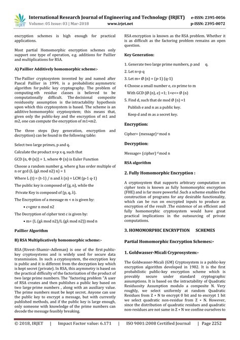 Irjet Secure Data On Multi Cloud Using Homomorphic Encryption Pdf