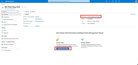 透過 Azure 入口網站管理 Informatica 資源 Azure Native Integrations Microsoft Learn