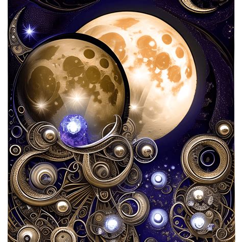 Gorgeous Steampunk Moon Creative Fabrica