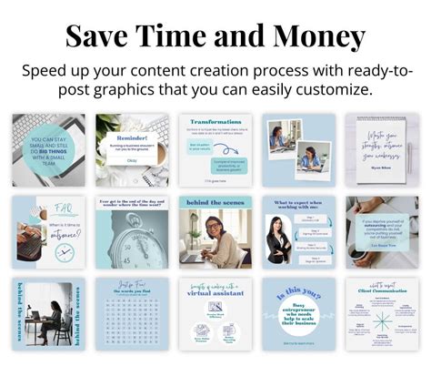Virtual Assistant Social Media Canva Template Kit