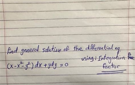 Solved Find Generd Solution Of The Differential Eq