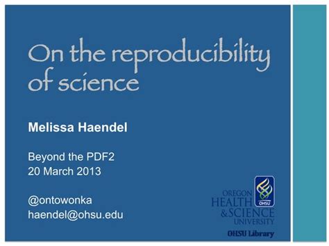 On The Reproducibility Of Science Pdf