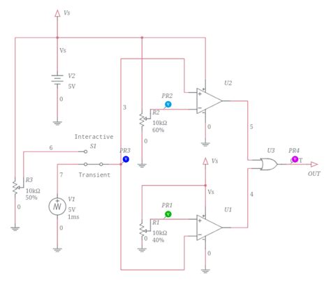 Window Comparator Logic Output Multisim Live