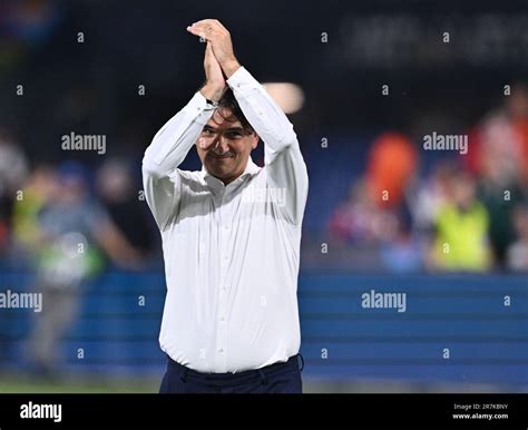 Rotterdam Netherlands June 14 Manager Zlatko Dalic Of Croatia