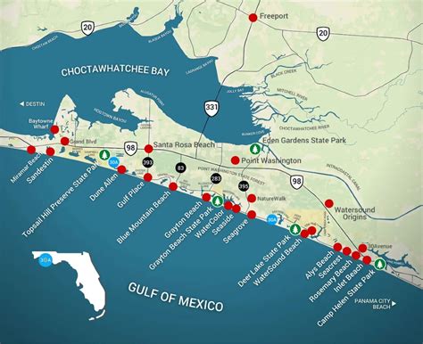 Destin Florida On Map Of Florida Maps Of Florida