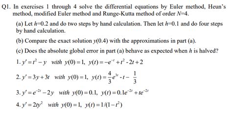 Solved Q In Exercises Through Solve The Chegg