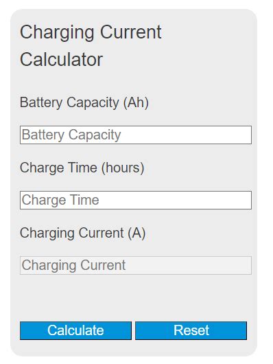 Charging Current Calculator Calculator Academy