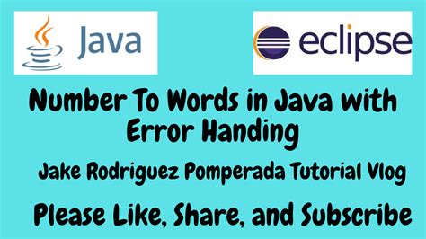 Number To Words In Java With Error Handling Free Computer Programming